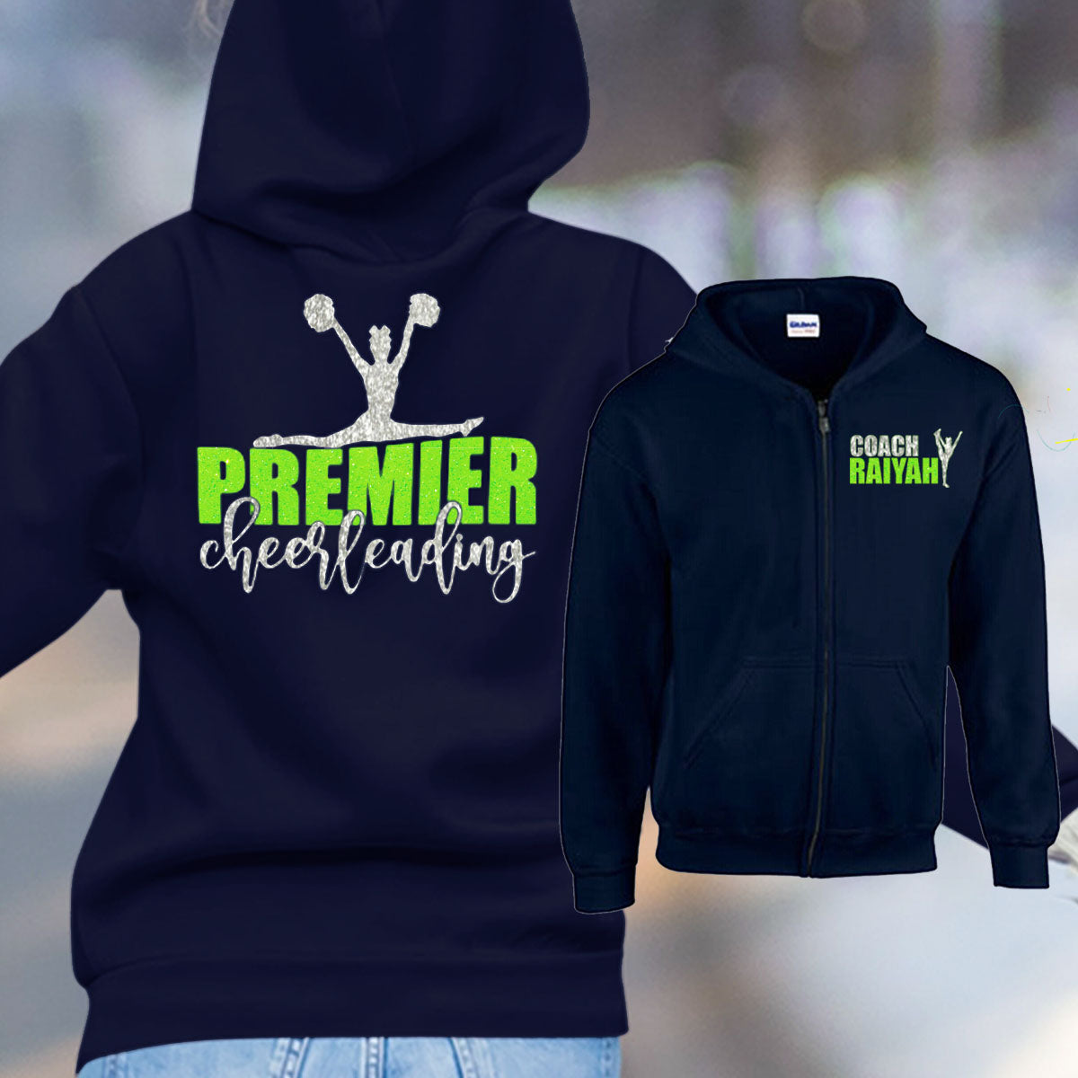 Custom Cheer Coach Zip Up Hoodie – Jersey Girl Custom Tees