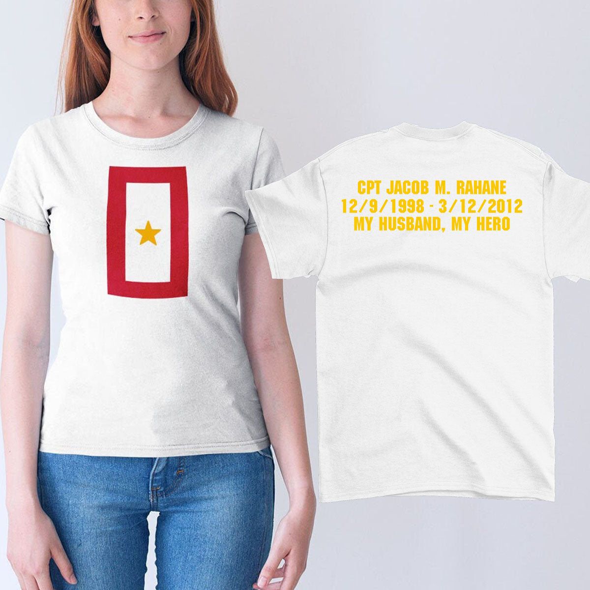 Custom Gold Star Flag Shirt – Jersey Girl Custom Tees