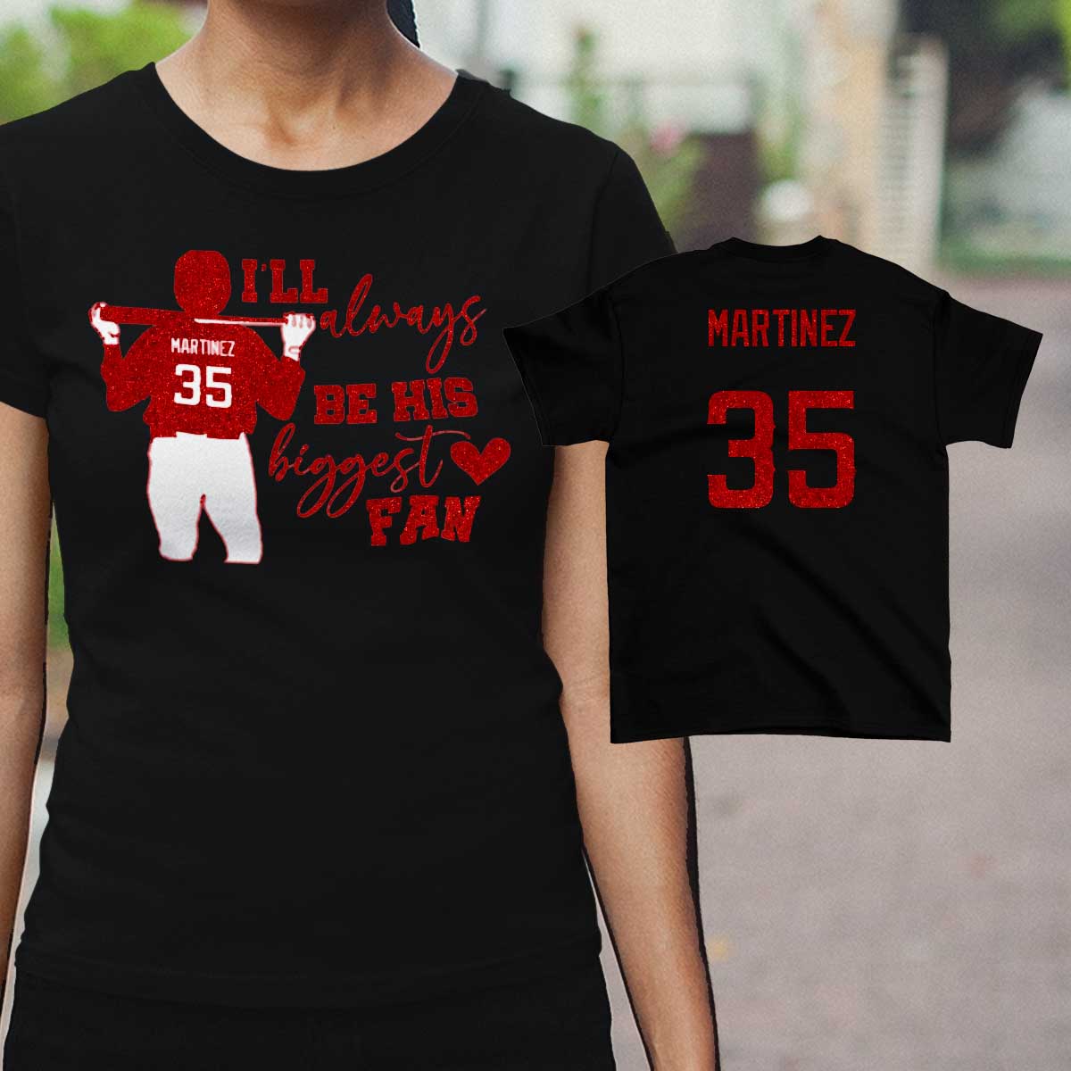 I'll Always Be His Biggest Fan Baseball Shirt – Jersey Girl Custom Tees