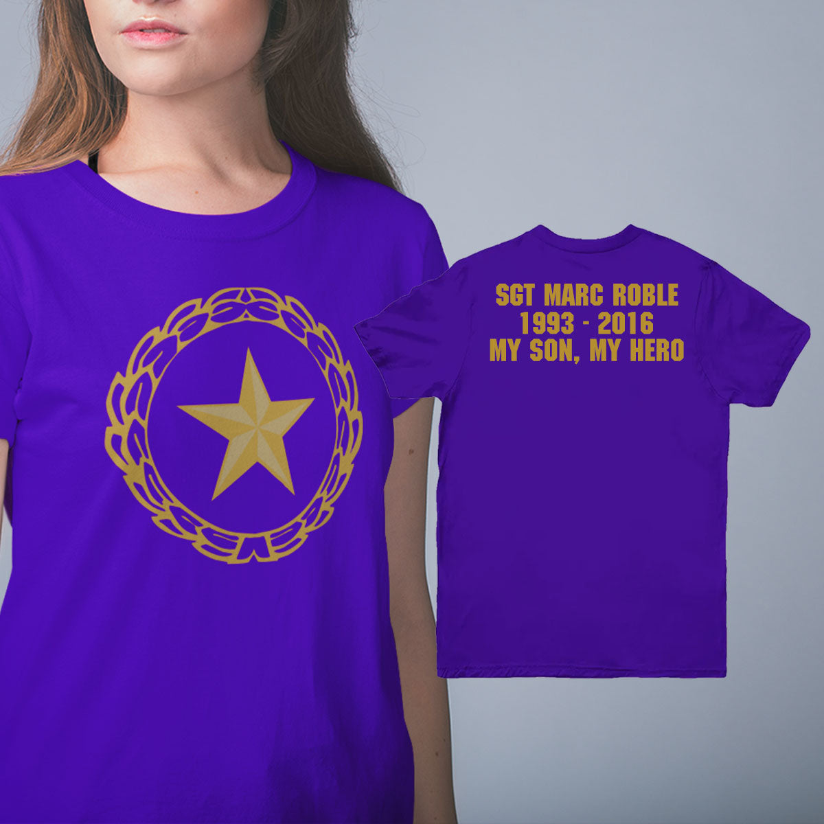 Personalized Gold Star Family Shirt with Service Member's Name – Jersey ...